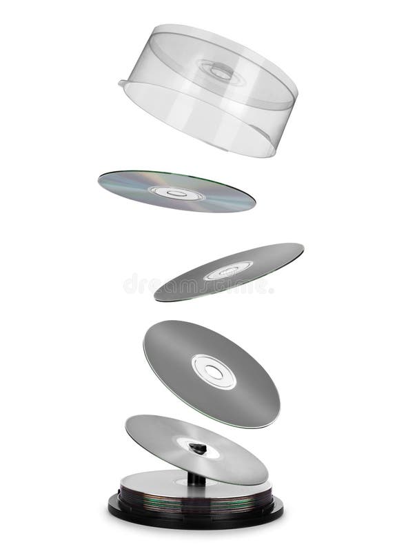 Compact Disks Fly Out Box White Background Stock Photos - Free ...