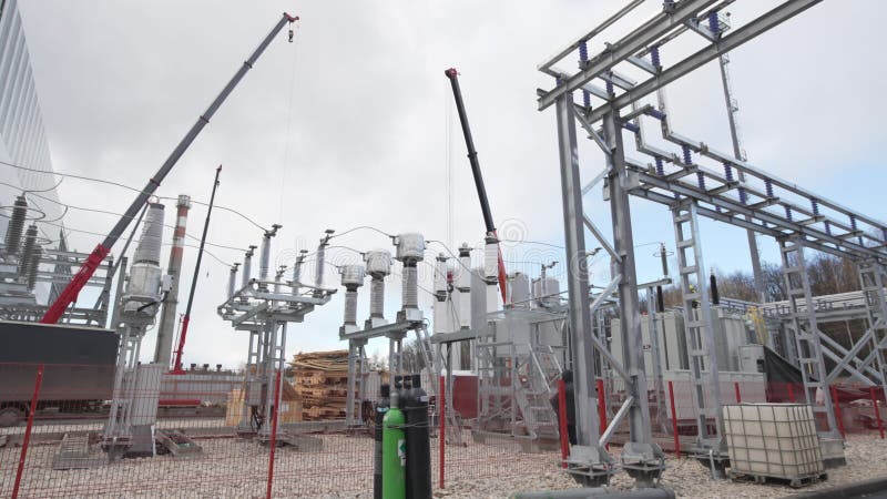 Compact Distribution Unit on Small Power Station Site Stock Footage ...