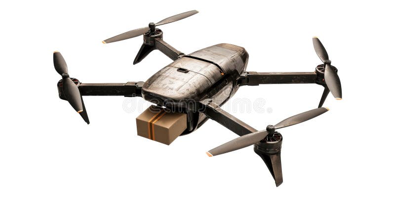 Compact Drone with Camera Isolated on Transparent Background Stock ...