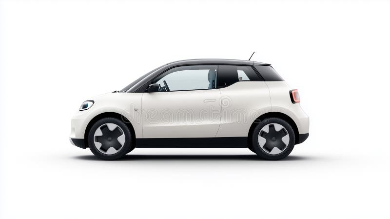 Compact Electric Car with Modern Design and Sleek Lines Stock ...