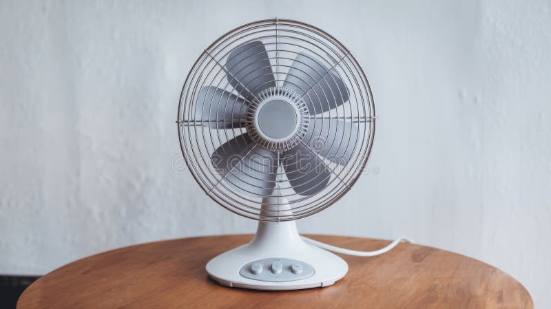Compact Electric Fan for Tables, Perfectly Isolated on White Stock ...