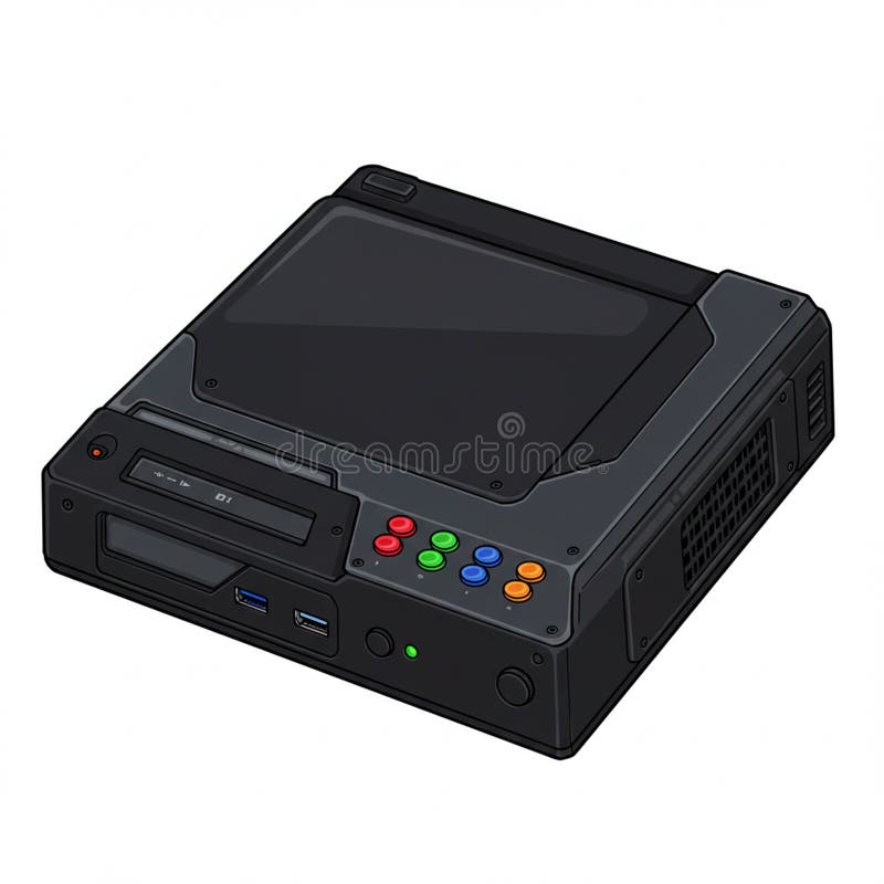 Compact Electronic Device Resembling a Gaming Console or Media Player ...