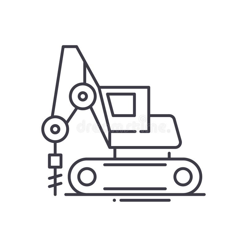 Compact excavator stock vector. Illustration of wheel - 10010555