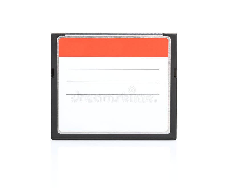Compact Flash Memory Card on Whtie Stock Photo - Image of computer ...