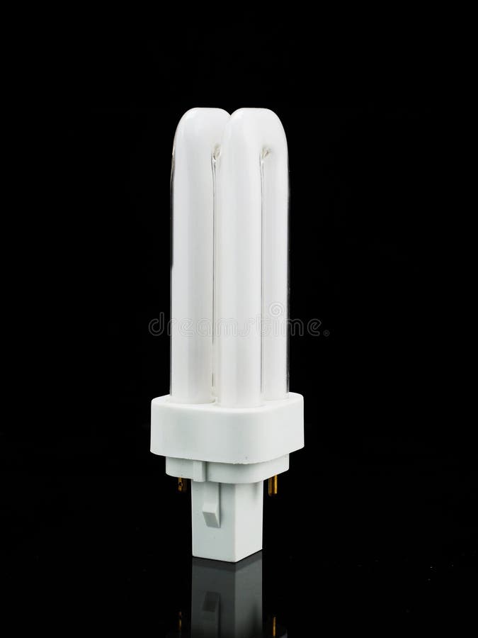 Compact Fluorescent Bulb Reflecion Mirror Stock Photo - Image of wall ...