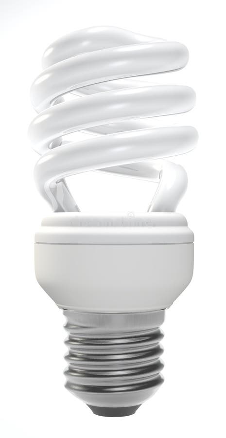 Compact fluorescent lamp stock illustration. Illustration of power ...
