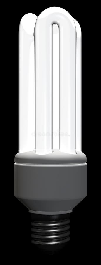 Compact fluorescent lamp stock illustration. Illustration of watt ...