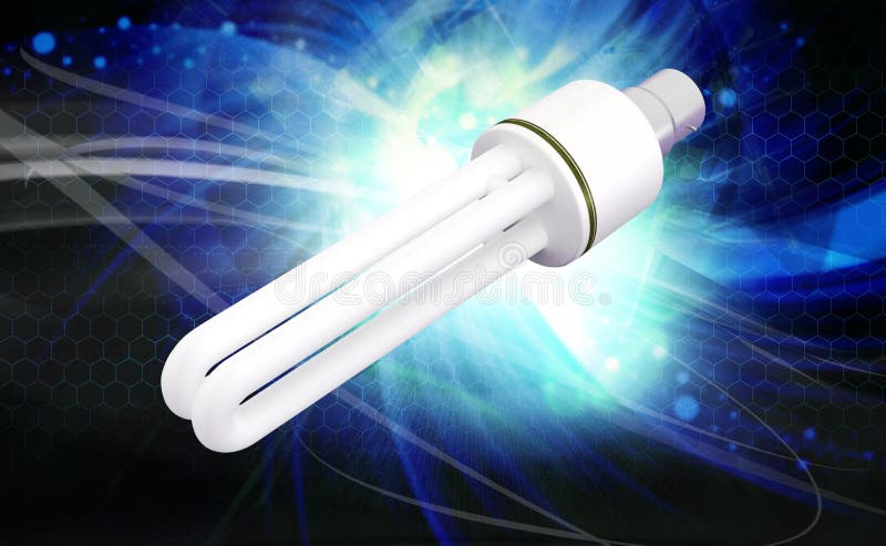 Compact fluorescent lamp stock photo. Image of compact - 34268774