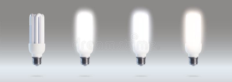 Compact Fluorescent Lamps Set Stock Illustration - Illustration of ...