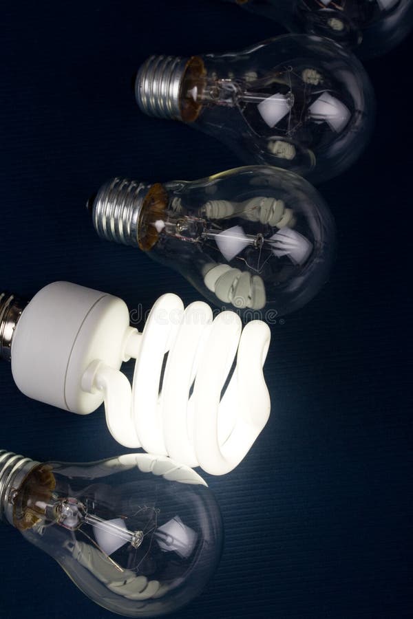 Compact Fluorescent Light Bulb Stock Image - Image of environmental ...