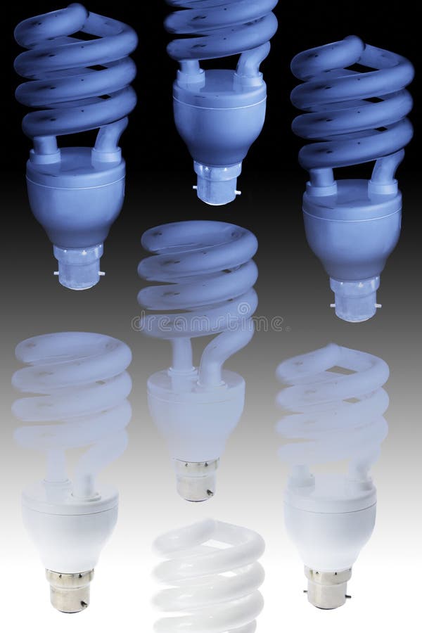 Compact Fluorescent Light Bulbs Stock Image - Image of lamps, energy ...