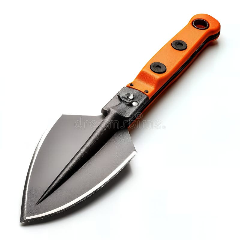 A Compact Foldable Shovel with an Orange Handle Stock Illustration ...