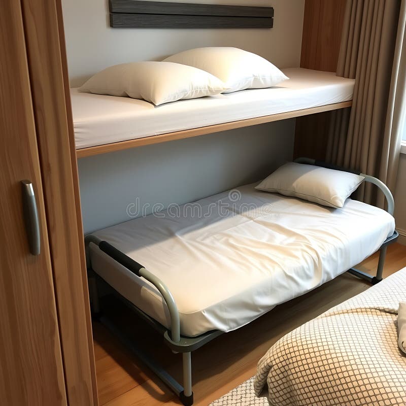 A Compact Folding Cot with a Cozy Pillow Set in a Modern Guest Room or ...