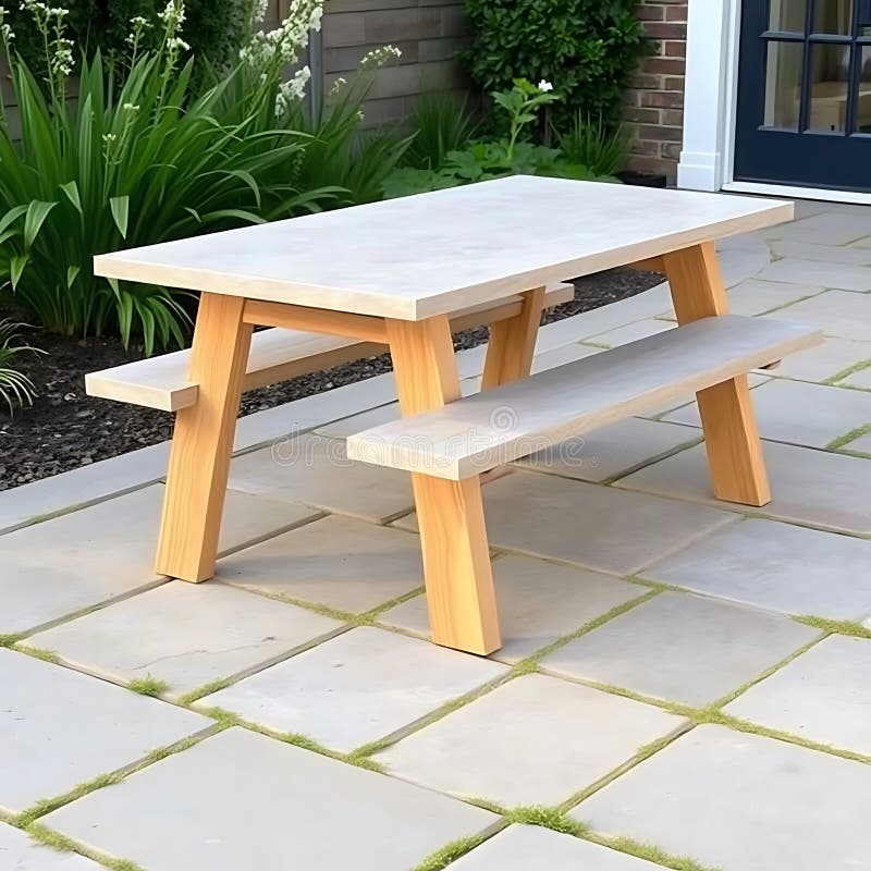 A Compact Folding Dining Bench Made of Bamboo Placed in a Small Space ...