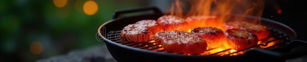 Compact Glowing Ember BBQ Grill Ready for Food , Studio, Bbq Stock ...