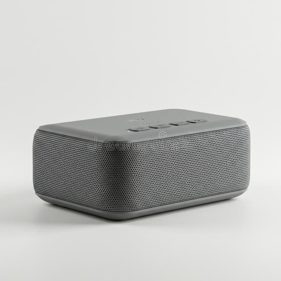 A Compact, Gray Bluetooth Speaker with a Rectangular Shape and Rounded ...