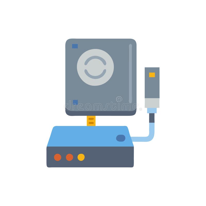 Compact Hard Drive Docking Station Icon for Portability Stock Image ...