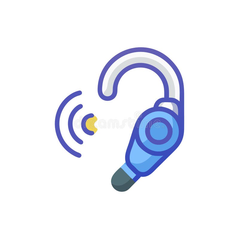 Compact Hearing Aid Icon for Personal Use Stock Image - Illustration of ...