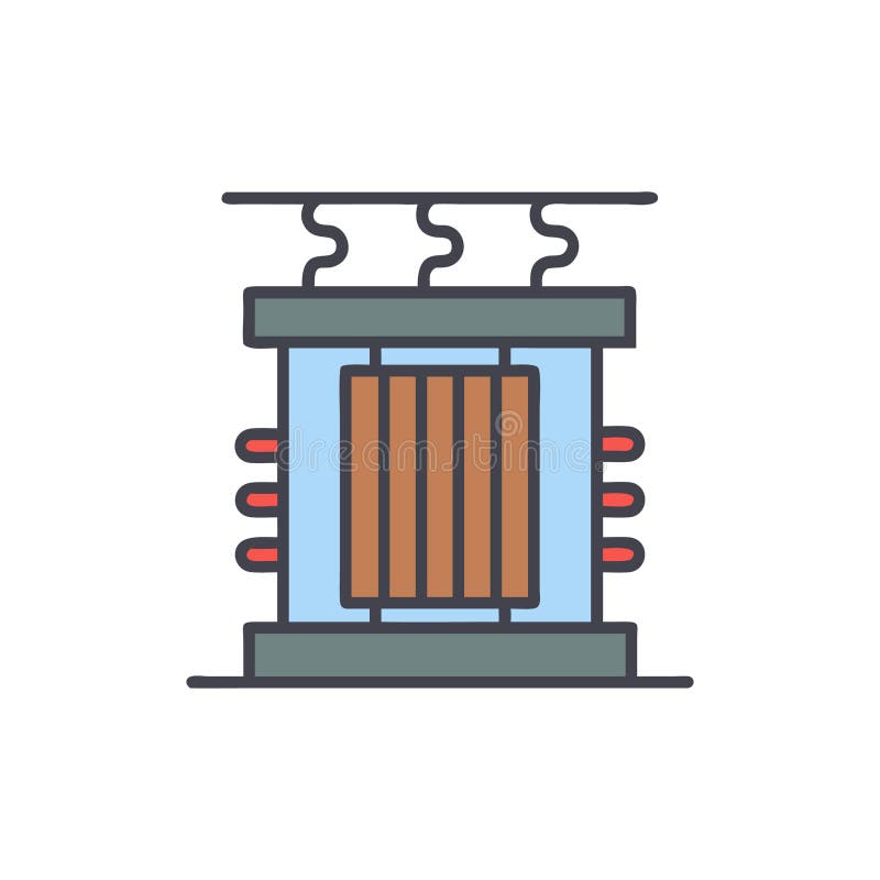 Compact High Frequency Transformer Icon for Systems Stock Illustration ...