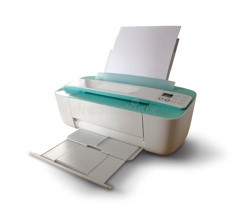 Compact home printer stock image. Image of computer - 158085859