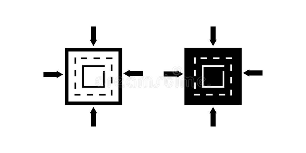 Compact Size Icon in Flat Style. Scale Fit Vector Illustration on ...