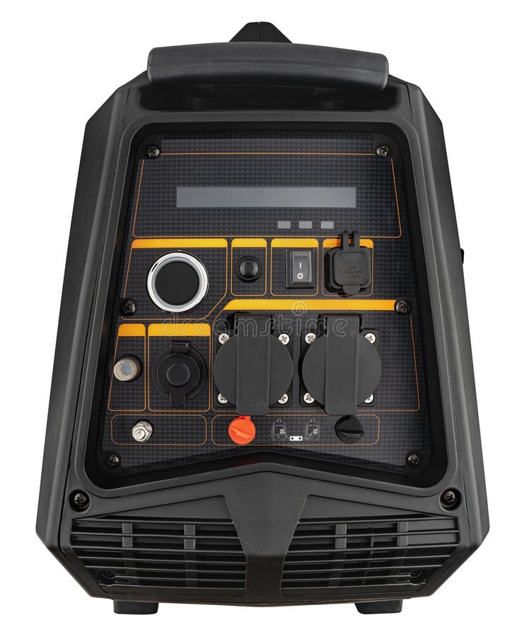 Compact Inverter Generator on Gasoline, Isolated on a White Background ...