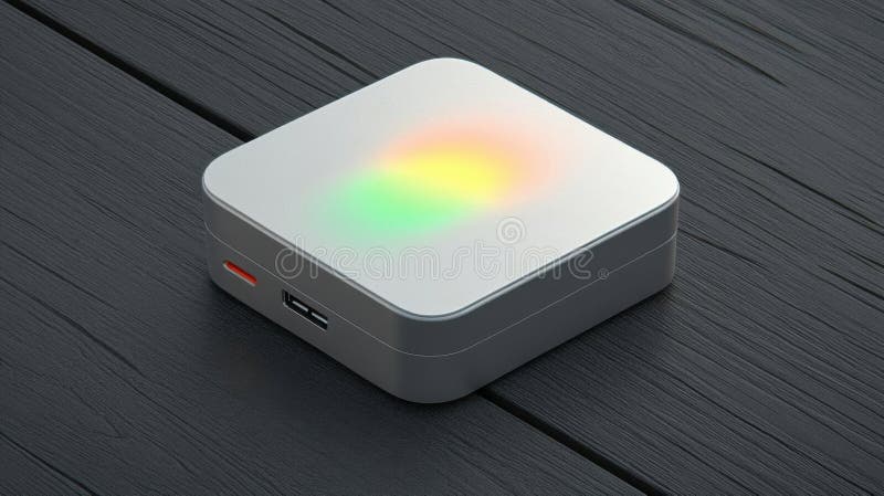 Compact LED Device with USB Port Stock Illustration - Illustration of ...