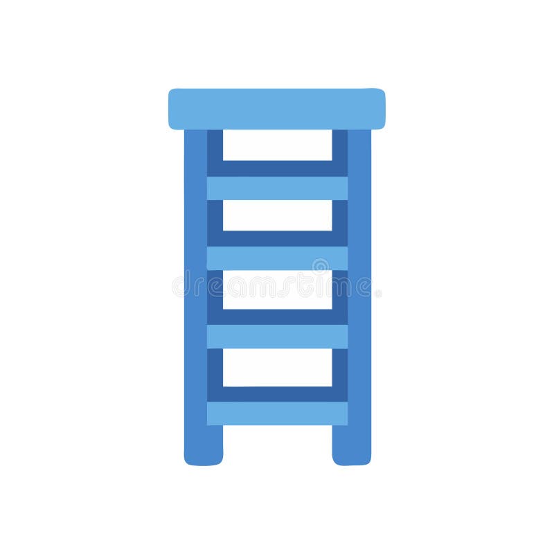 Compact Loft Ladder for Easy Storage Stock Vector - Illustration of ...