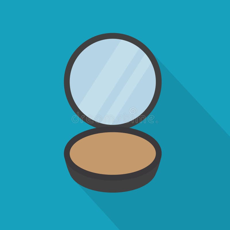 Compact makeup powder icon stock vector. Illustration of female - 185346129