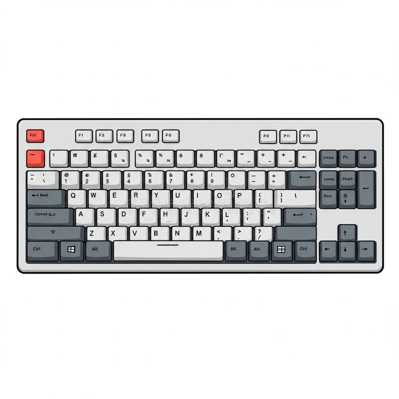 Keyboard Coloring Stock Illustrations – 451 Keyboard Coloring Stock ...