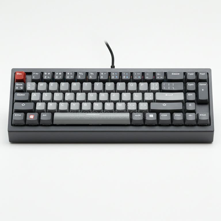 Compact Mechanical Keyboard with a Wired Connection Featuring ...
