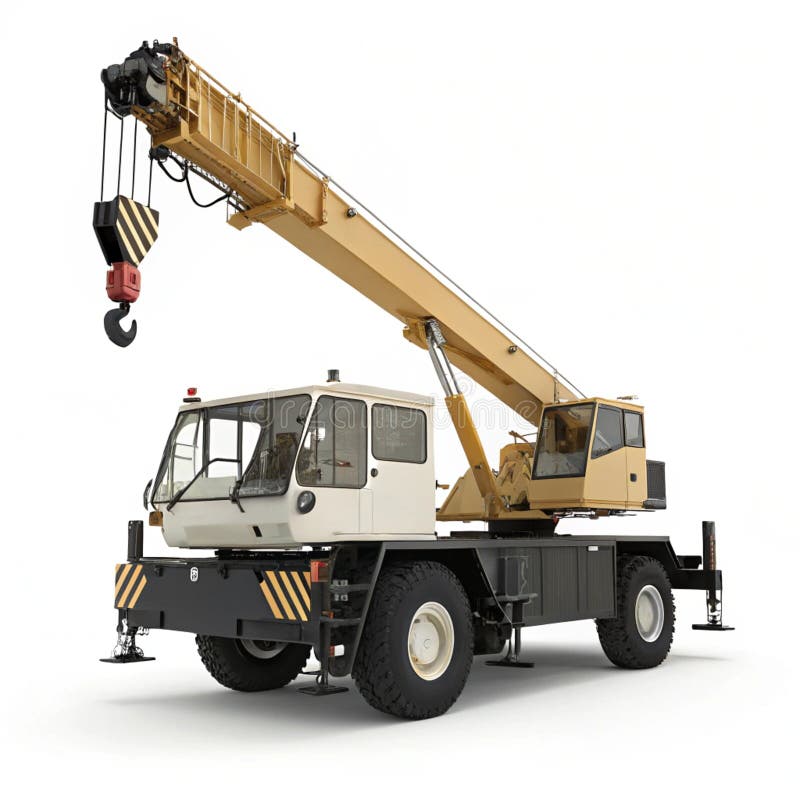 Compact Mobile Crane 3D Modeling PSD File Realistic Isolated Stock ...