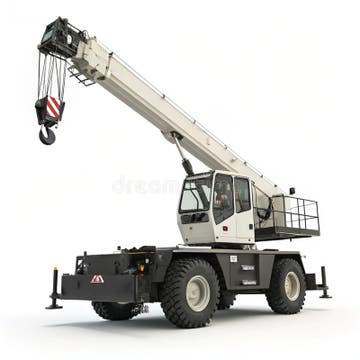 Compact Mobile Crane 3D Modeling PSD File Realistic Isolated on White ...