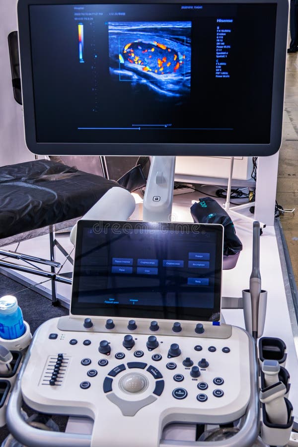 Compact Modern Device for Ultrasound Examination Stock Photo - Image of ...
