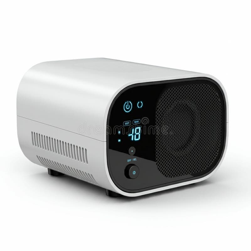 Compact Modern Electronic Device with a Sleek White Exterior and ...