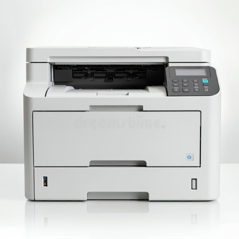 Compact, Monochrome Laser Printer with a Minimalist Design. Features a ...