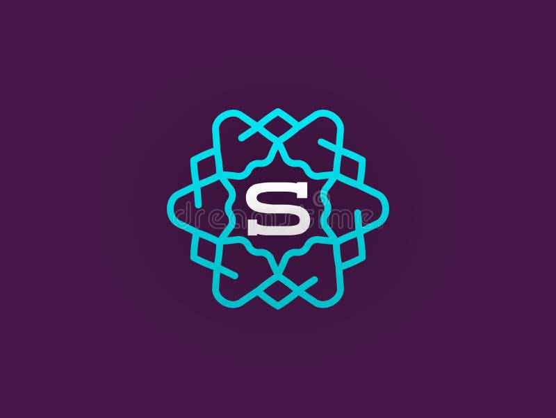Compact Monogram or Icon Design Template with Letter Vector ...