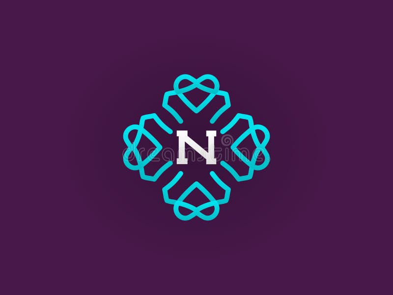 Compact Monogram or Icon Design Template with Letter Vector ...