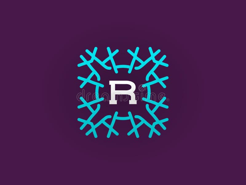 Compact Monogram or Icon Design Template with Letter Vector ...