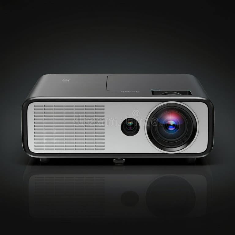 Compact Multimedia Projector Featuring a Sleek, Rectangular Design with ...