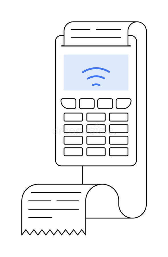 Compact Payment Terminal with Printed Receipt and Wireless Connectivity ...