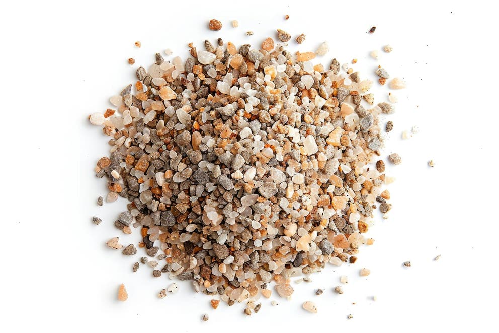 A Compact Pile of Gravel on a White Surface Stock Image - Image of ...