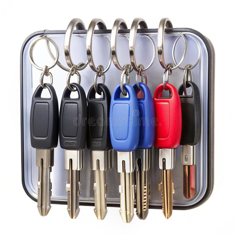 Plastic Keychain Organizer for Multiple Car Keys Stock Illustration ...