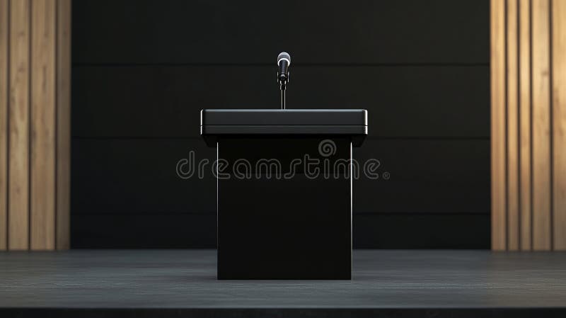 Compact Podium with Builtin Speakers and Microphone for Quick Setup ...