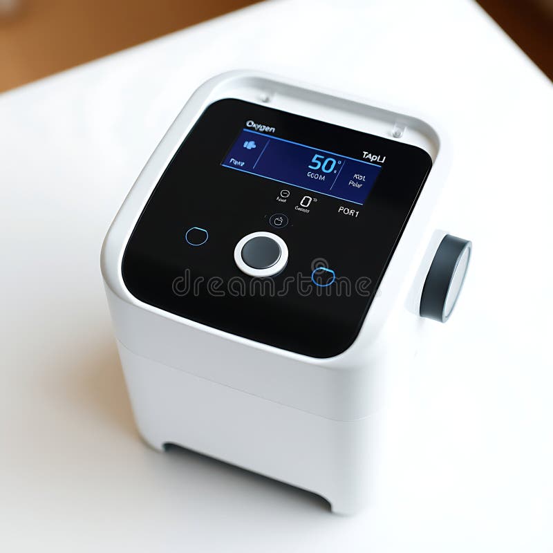 A Compact Portable Oxygen Concentrator with a Modern Design Displayed ...