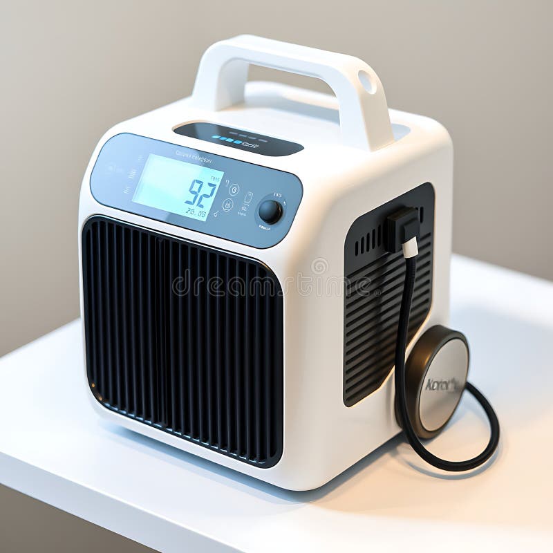 A Compact Portable Oxygen Concentrator with a Modern Design Displayed ...