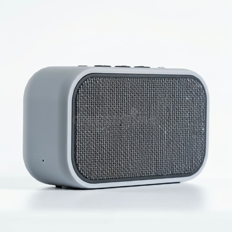 Compact Portable Speaker with a Rectangular Shape, Featuring Rounded ...