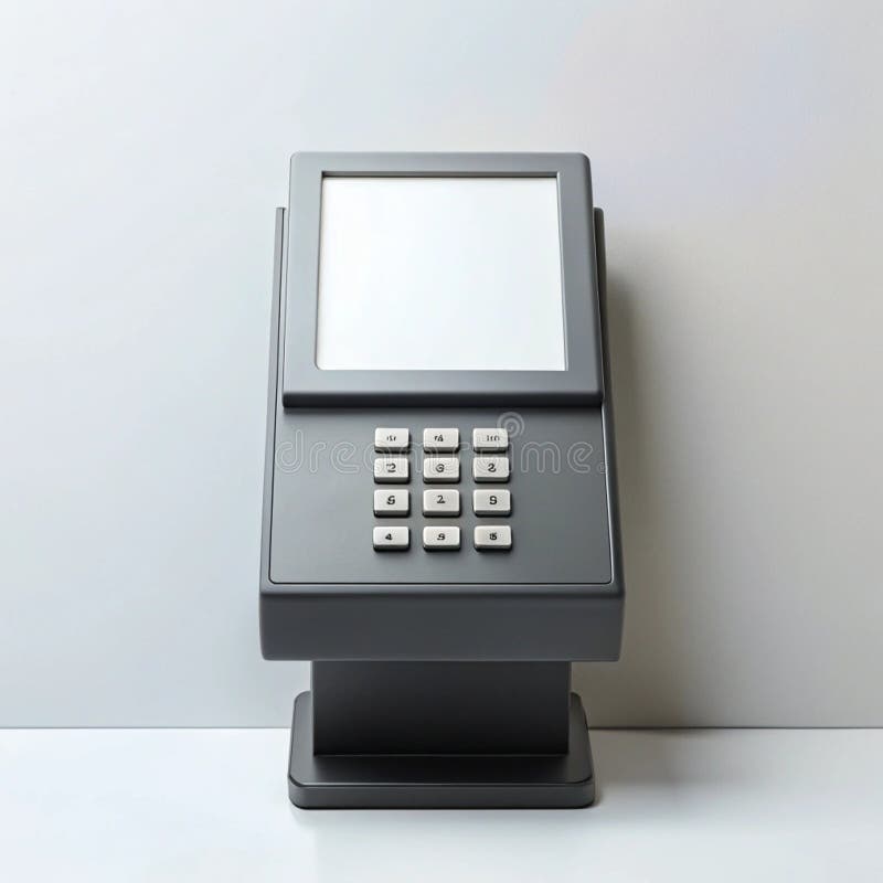 Compact POS Terminal Mockup Background Featuring Keypad and Blank ...