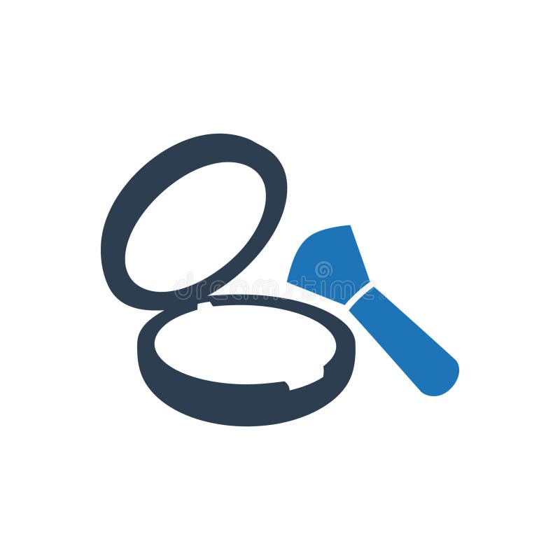 Compact Powder Applicator Icon Stock Vector - Illustration of face ...