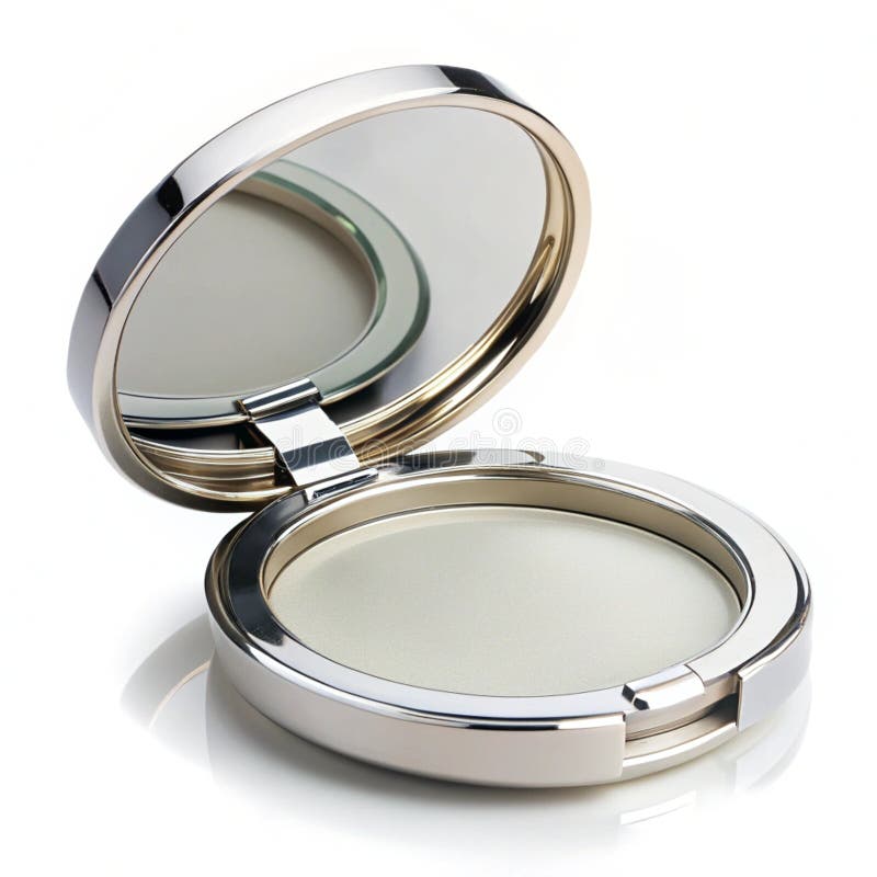 Compact Powder Case with Built-in Mirror Stock Illustration ...